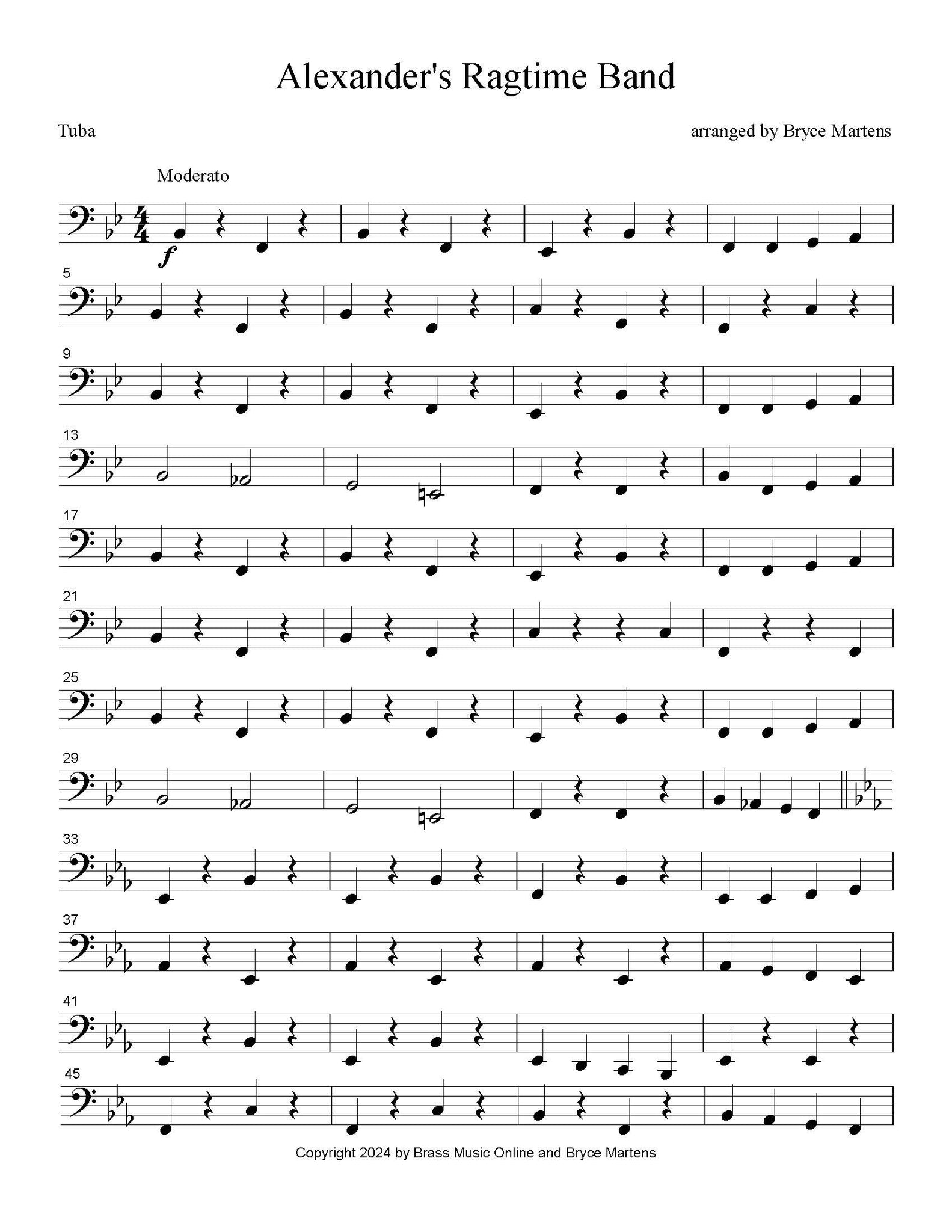 Berlin - Alexander’s Ragtime Band - Brass Quintet– Brass Music Online