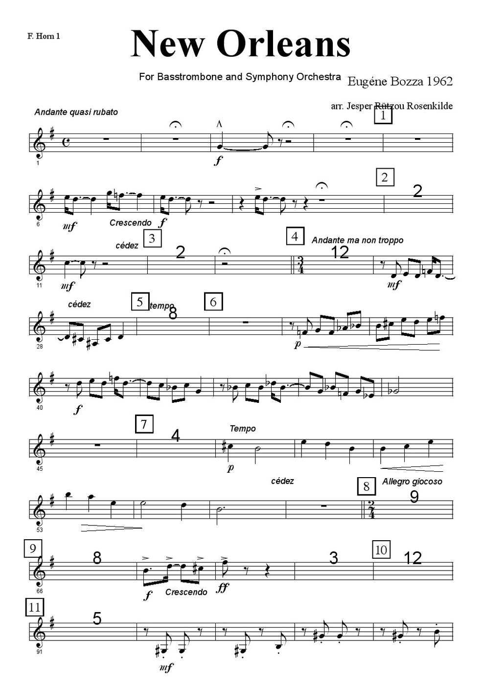 Bozza - New Orleans - Bass Trombone and Symphony Orchestra– Brass Music ...