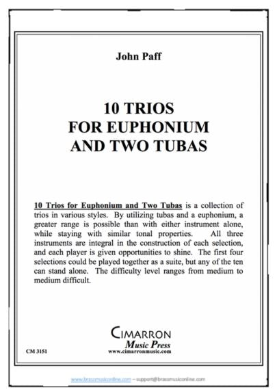 Paff - 10 Trios for Euphonium and Two Tubas - Low Brass Trio– Brass ...