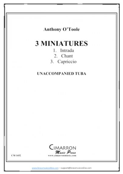 O'Toole - 3 Miniatures - unaccompanied Tuba– Brass Music Online
