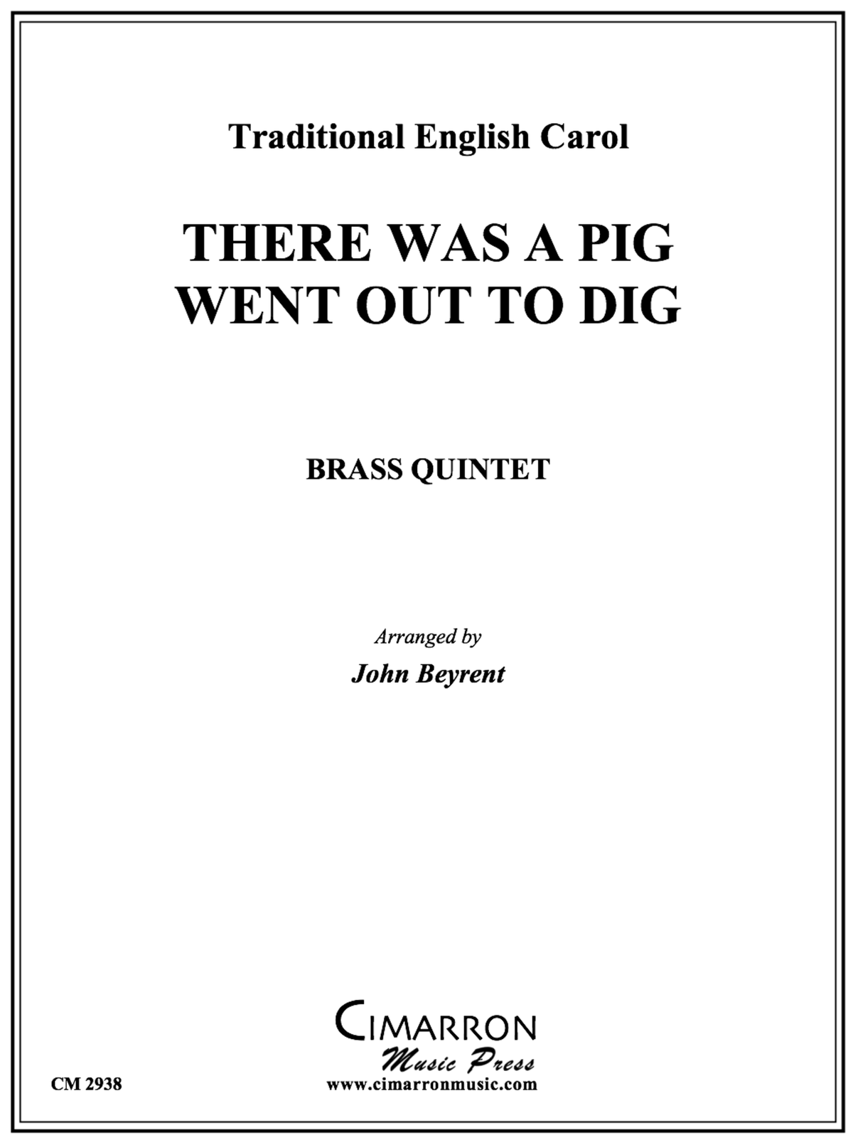 Traditional English Carol - There Was A Pig Went Out To Dig - Brass Qu ...