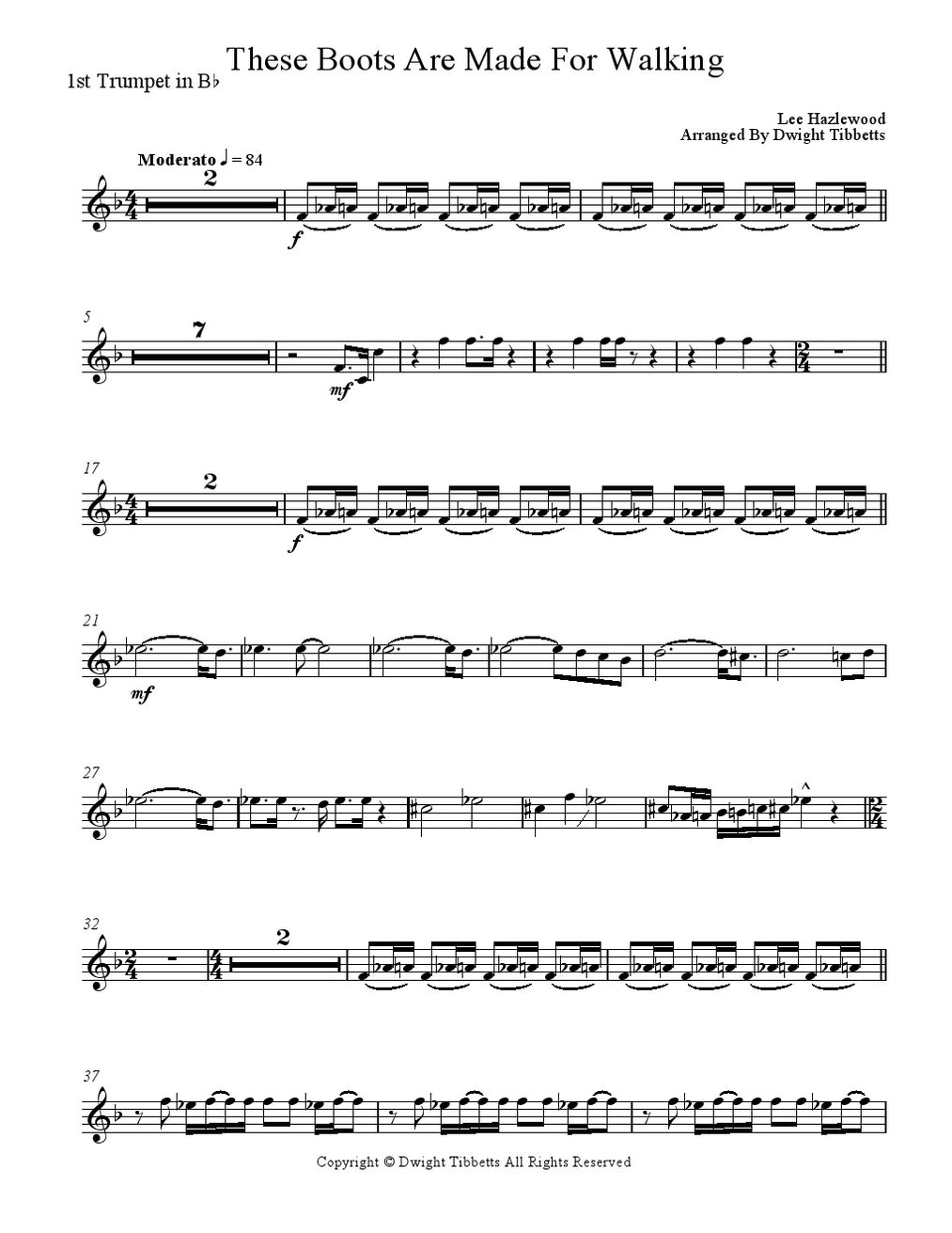 These Boots are Made for Walking - Brass Quintet and Alto– Brass Music ...