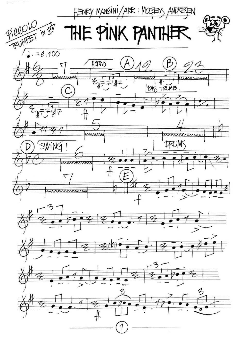 Mancini - Pink Panther - Academic Brass Series– Brass Music Online