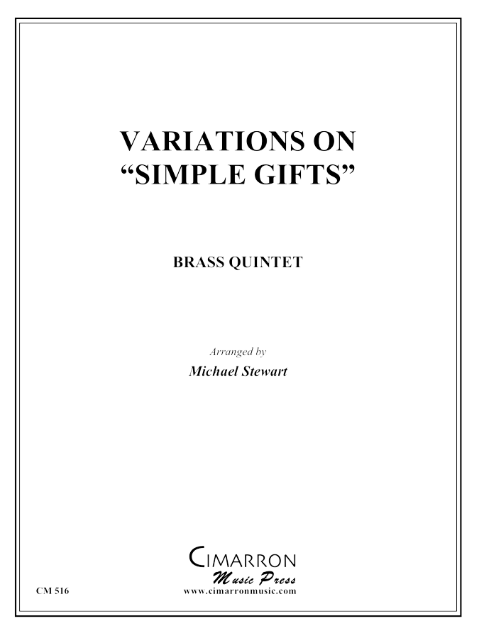 Traditional - Variations on "Simple Gifts" - Brass Quintet– Brass Music ...