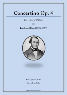 David - Concertino Op. 4 - Trombone and Piano– Brass Music Online