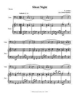 Traditional - Silent Night - Tuba and Piano– Brass Music Online
